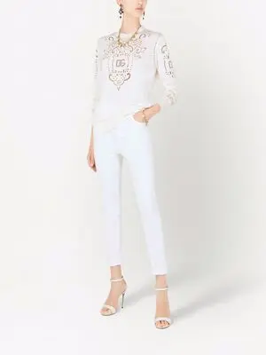 Dolce & Gabbana Openwork-embroidery Silk Jumper