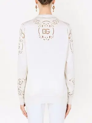 Dolce & Gabbana Openwork-embroidery Silk Jumper