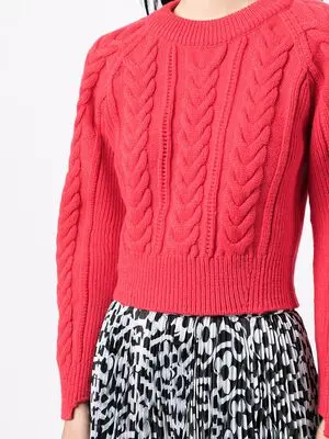 Alexander McQueen Cable-knit Fitted Jumper