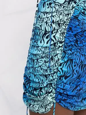 Stella McCartney Graphic Print Ruched Mini Dress
