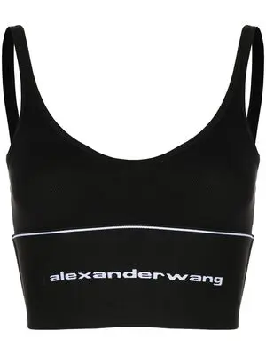 Alexander Wang Logo Elasticated-hem Bra