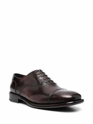 FERRAGAMO Perforated-design Oxford Shoes