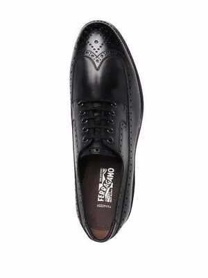 FERRAGAMO Marcus Perforated Derby Shoes