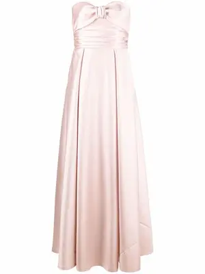 Alberta Ferretti Strapless Knot-detail Gown