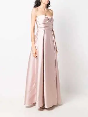 Alberta Ferretti Strapless Knot-detail Gown