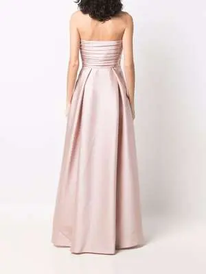 Alberta Ferretti Strapless Knot-detail Gown