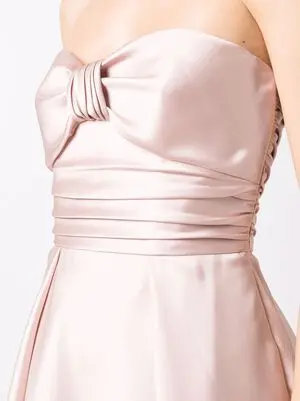 Alberta Ferretti Strapless Knot-detail Gown