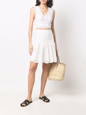 Alberta Ferretti Embroidered Cropped Top