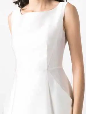 Alberta Ferretti Pleated Duchess Satin Gown