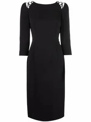Alberta Ferretti Cut-out Shift Dress - Black