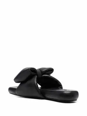 Off-White Padded Bow Slides - Black