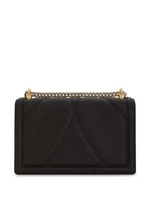 Dolce & Gabbana Large Devotion Quilted Shoulder Bag - Black