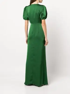 Sachin & Babi Mila Ruffle-drape Gown - Green