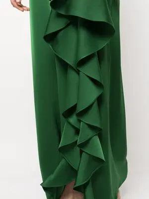 Sachin & Babi Mila Ruffle-drape Gown - Green