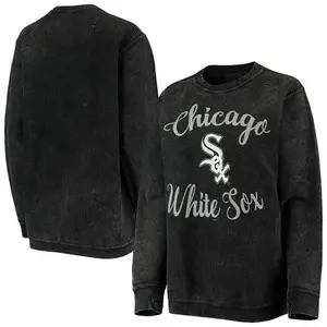 G-III 4HER BY CARL BANKS Chicago White Sox Script Comfy Cord Pullover Sweatshirt