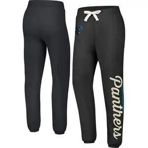 G-III 4HER BY CARL BANKS Carolina Panthers Scrimmage Fleece Pants - Black