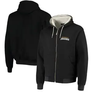DUNBROOKE Jacksonville Jaguars Craftsman Thermal-lined Full-zip Hoodie - Black