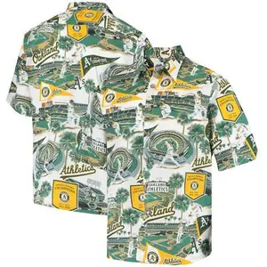 Reyn Spooner Oakland Athletics Scenic Button-up Shirt - Green