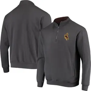 COLOSSEUM Wyoming Cowboys Tortugas Logo Quarter-zip Jacket - Charcoal
