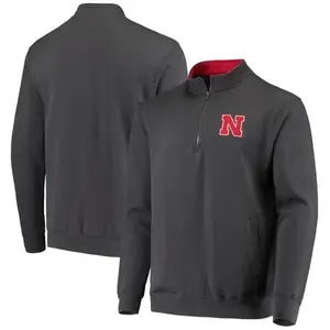 COLOSSEUM Nebraska Huskers Tortugas Logo Quarter-zip Jacket - Charcoal