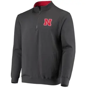 COLOSSEUM Nebraska Huskers Tortugas Logo Quarter-zip Jacket - Charcoal