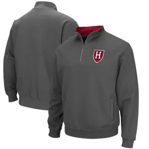 COLOSSEUM Harvard Crimson Tortugas Team Logo Quarter-zip Jacket - Charcoal