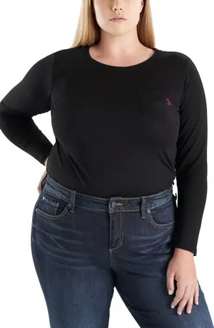 SLINK JEANS Crewneck T-shirt - Black