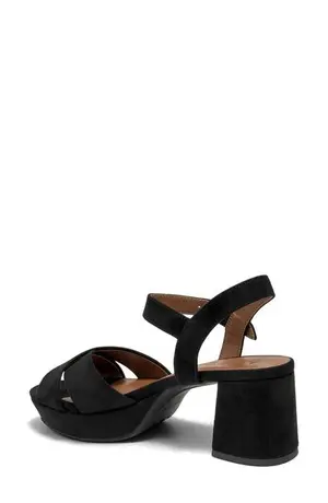 Aerosoles Cosmos Platform Sandals - Black/black Suede