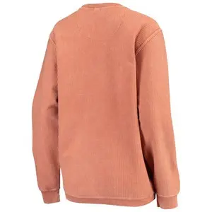 PRESSBOX Texas Orange Texas Longhorns Comfy Cord Vintage Wash Basic Arch Pullover Sweatshirt