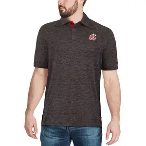 COLOSSEUM Black Washington State Cougars Down Swing Polo
