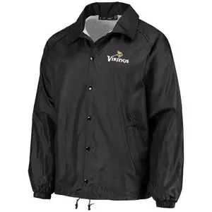DUNBROOKE Minnesota Vikings Coaches Classic Raglan Full-snap Windbreaker Jacket