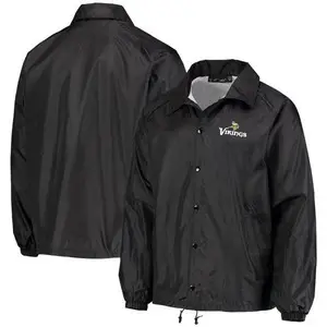DUNBROOKE Minnesota Vikings Coaches Classic Raglan Full-snap Windbreaker Jacket