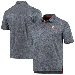 COLOSSEUM Heathered Navy Virginia Cavaliers Down Swing Raglan Team Polo - Heather Navy
