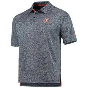 COLOSSEUM Heathered Navy Virginia Cavaliers Down Swing Raglan Team Polo