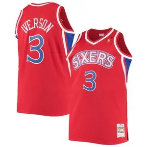 Mitchell & Ness Allen Iverson Philadelphia 76ers 1996/97 Hardwood Classics Swingman Jersey Big & Tall - Red