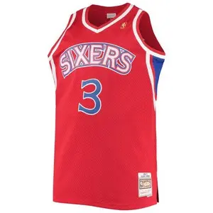 Mitchell & Ness Allen Iverson Philadelphia 76ers 1996/97 Hardwood Classics Swingman Jersey Big & Tall - Red