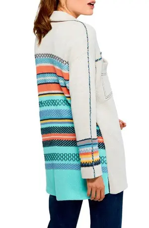 NIC+ZOE Striped Sweater Jacket