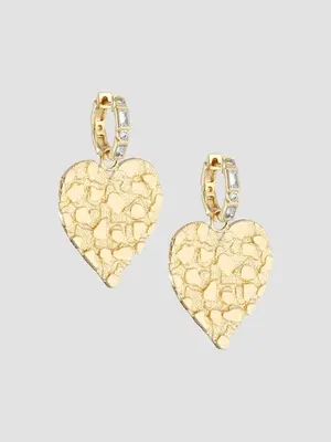 SYDNEY EVAN 14k & Diamond Heart Drop Earrings - One-color