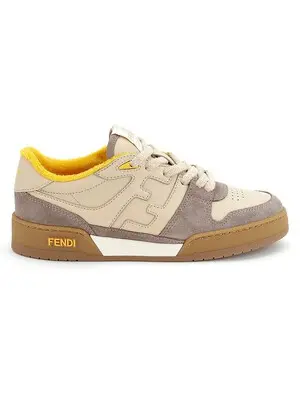 Fendi Women's Fendi Match Sneakers - White  - Dodo Straw Yellow