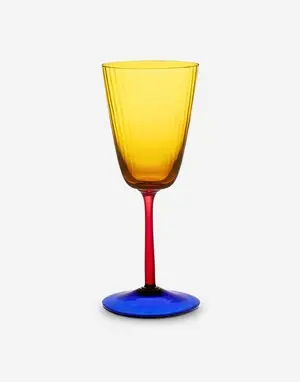 Dolce & Gabbana Hand-blown Murano White Wine Glass - Multicolor