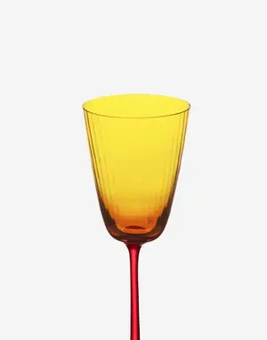 Dolce & Gabbana Hand-blown Murano White Wine Glass - Multicolor