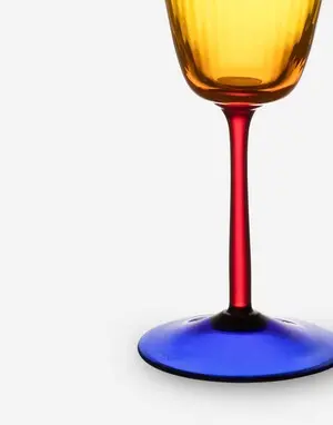Dolce & Gabbana Hand-blown Murano White Wine Glass - Multicolor