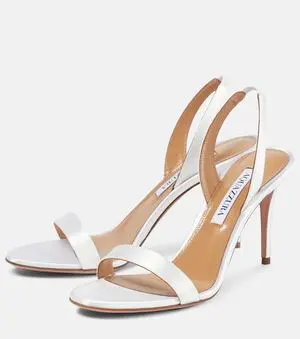 AQUAZZURA So Nude 85 Satin Sandals - White