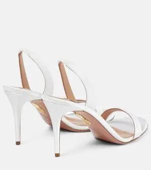 AQUAZZURA So Nude 85 Satin Sandals - White