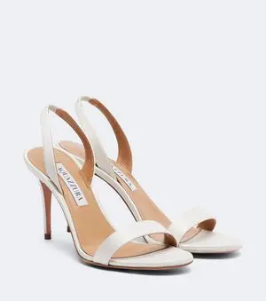 AQUAZZURA So Nude 85 Satin Sandals - White
