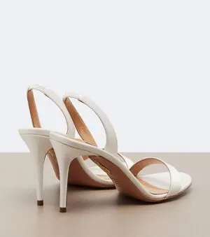 AQUAZZURA So Nude 85 Satin Sandals - White