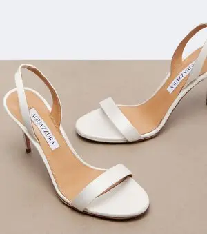 AQUAZZURA So Nude 85 Satin Sandals - White