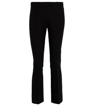 Max Mara Fatina Mid-rise Cropped Pants - Black