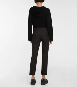 Max Mara Fatina Mid-rise Cropped Pants - Black