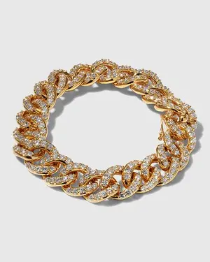 LEO PIZZO Link Bracelet With Diamonds - Yellow Gold